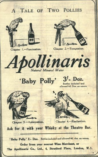 Apollinaris Mineral Water Advertisement 1926 Editorial Stock Photo ...