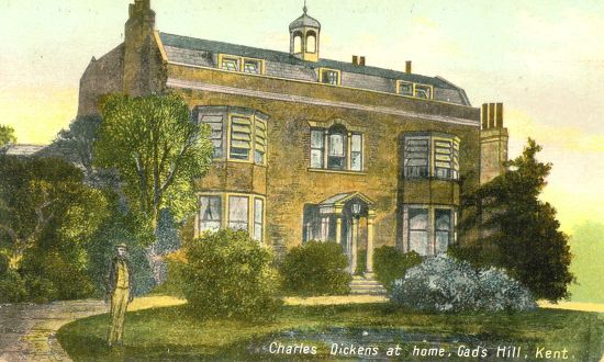 Postcard Charles Dickens Home Gads Hill Editorial Stock Photo - Stock ...