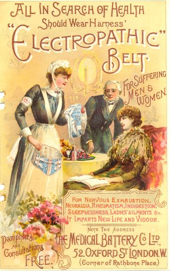 Chromolithographed Advertisement Harness Electropathic Belt Circa Editorial Stock Photo - Stock ...