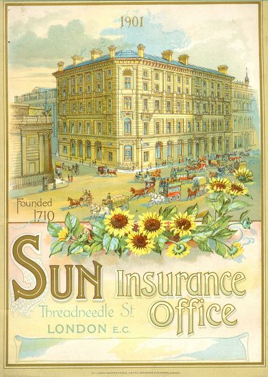 Chromolithographed Blotter Cover Sun Insurance Company Editorial Stock ...