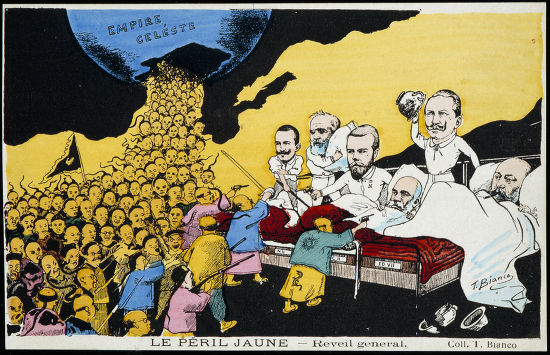 Yellow Peril General Alarm French Postcard Editorial Stock Photo ...