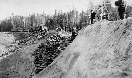 Collapse Railway Embankment Canada Photograph C Editorial Stock Photo ...