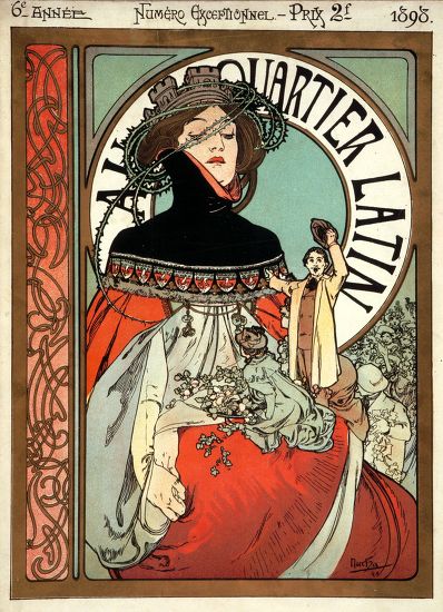 Art Nouveau Style Woman Cover Au Editorial Stock Photo - Stock Image ...