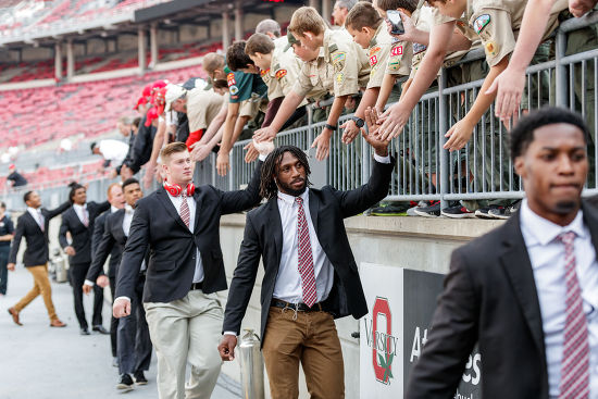 Ohio State Buckeye Player Give High Editorial Stock Photo - Stock Image ...