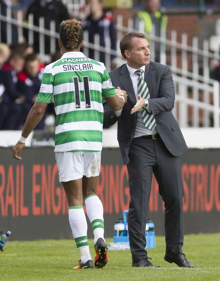 Scott Sinclair Celtic Gets Handshake Manager Editorial Stock Photo ...