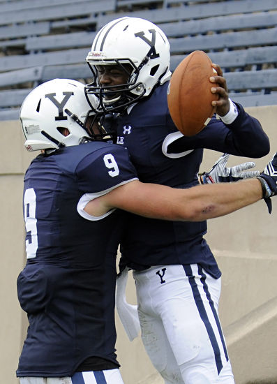 Yale Quarterback Tre Moore Celebrates Scoring Editorial Stock Photo ...