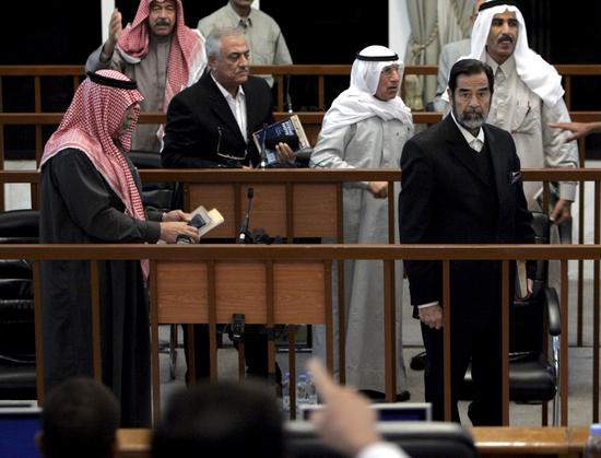 Saddam Hussein Leaves Courtroom Upon Judges Editorial Stock Photo ...