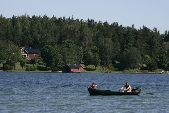 Rowing Boat Finnish Archipelago Finland Editorial Stock Photo - Stock ...