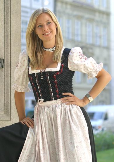 Blonde Model Sabine Kaefer Wearing Traditional Editorial Stock Photo ...