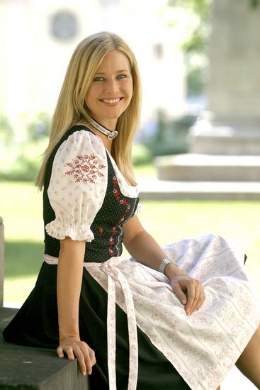 Blonde Model Sabine Kaefer Wearing Traditional Editorial Stock Photo ...