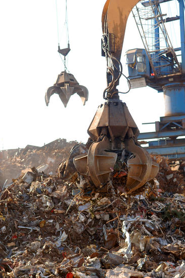Demolition Claw Grabbing Waste Metal Editorial Stock Photo - Stock ...