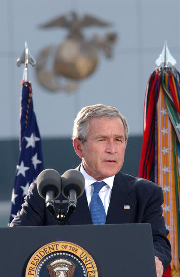 President George W Bush Speaking Ceremony Editorial Stock Photo - Stock ...