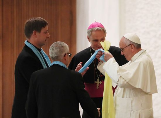 Pope Francis Audience Participants Pilgrimage Lutherans Editorial Stock ...