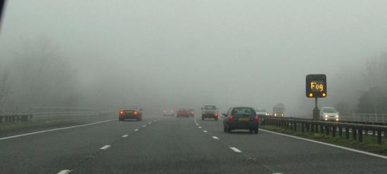 Heavy Fog Over M3 Towards London Editorial Stock Photo - Stock Image ...