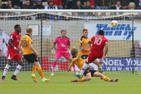 Dominic Vose Grimsby Town Goes Close Editorial Stock Photo - Stock ...
