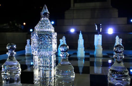 London Vs Moscow Ice Chess Game Editorial Stock Photo - Stock Image ...