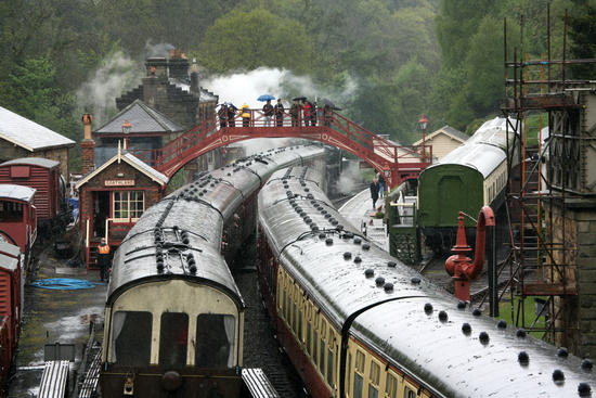 Steam Train Goathland Station On North Editorial Stock Photo - Stock ...