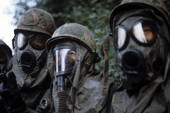Soldiers On Chemical Warfare Exercise England Editorial Stock Photo ...