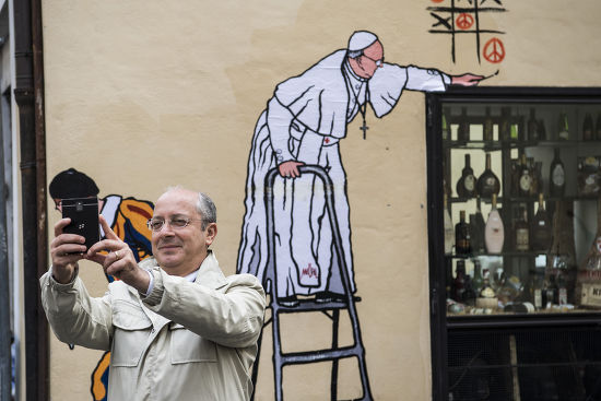 Pope Francis Graffiti Art By Mupal Editorial Stock Photo - Stock Image ...