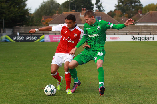 Donyell Malen Arsenal Denislav Aleksandrov Ludogorets Editorial Stock ...