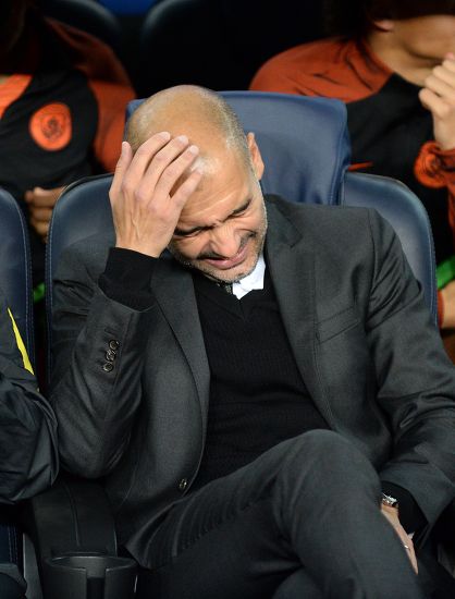 Manchester City Manager Josep Guardiola Cuts Editorial Stock Photo ...