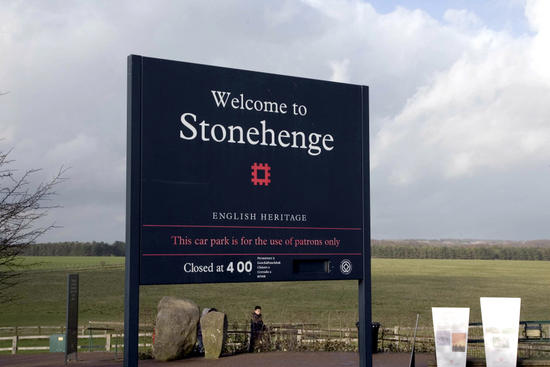 Welcome Stonehenge Sign Wiltshire England Britain Editorial Stock Photo ...