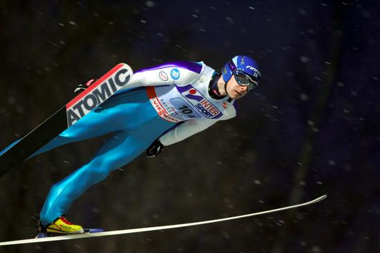 Finlands Janne Ahonen During Large Hill Editorial Stock Photo - Stock ...