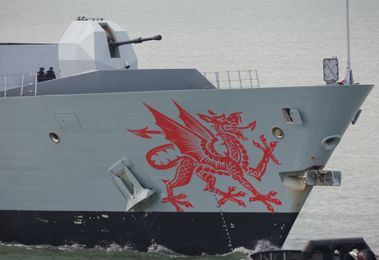 Welsh Dragon Painted On Bow Hms Editorial Stock Photo - Stock Image ...
