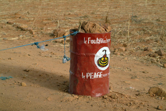 Improvised Road Toll Stop Niger Rope Editorial Stock Photo - Stock ...