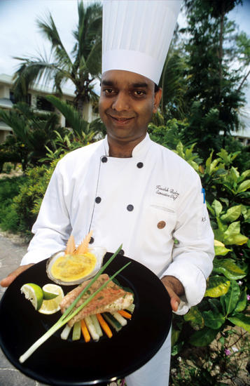Chef Displaying Seafood Dish Mauritius Editorial Stock Photo - Stock ...