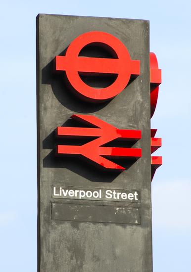 Liverpool Street Station Sign Editorial Stock Photo - Stock Image ...