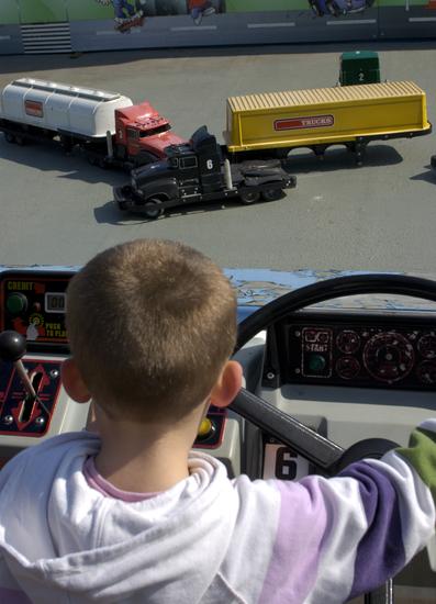 Young Boy Playing Remote Control Lorries Editorial Stock Photo - Stock ...