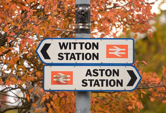 Autumn Leaves Behind Sign Witton Aston Editorial Stock Photo - Stock ...