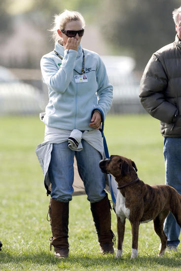 Zara Phillips Her Dog Sway Walking Editorial Stock Photo - Stock Image ...
