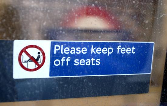 Please Keep Your Feet Off Seats Editorial Stock Photo - Stock Image ...