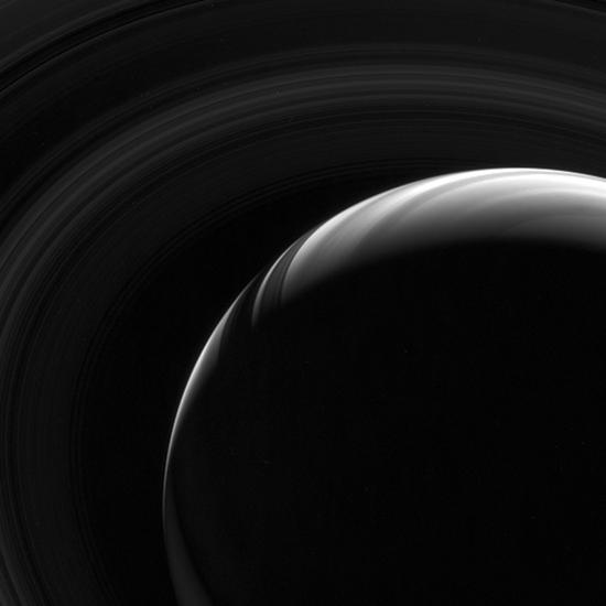 Infrared View High Above Saturns Ringplane Editorial Stock Photo ...