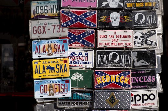 Car Plates Sign Alaska Last Frontier Editorial Stock Photo - Stock ...