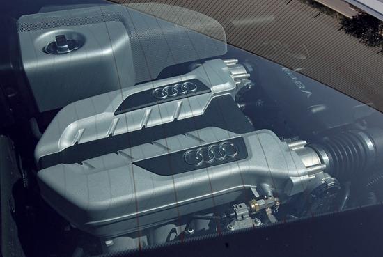 Engine Under Glass Cover Audi R8 Editorial Stock Photo - Stock Image ...