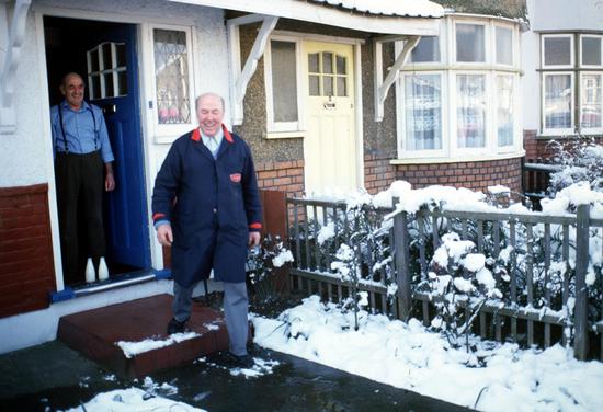Unigate Milkman On Snowy Winter S Editorial Stock Photo - Stock Image ...
