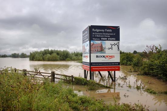 Sign Advertising New Housing Development Flood Editorial Stock Photo ...