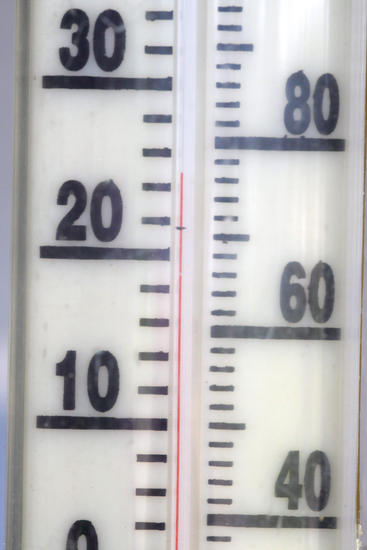 Outdoor Thermometer Reads Over 22 Degrees Editorial Stock Photo - Stock ...