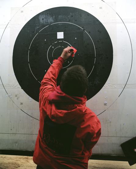 Rifle Target Assistant Checks Their Targets Editorial Stock Photo ...