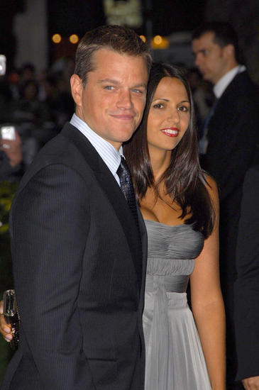 Matt Damon His Wife Luciana Damon Editorial Stock Photo - Stock Image ...