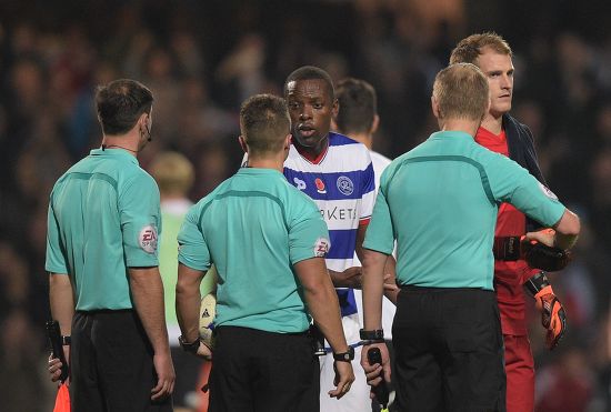 Nedum Onuoha Qpr Talks Referees Fulltime Editorial Stock Photo - Stock ...