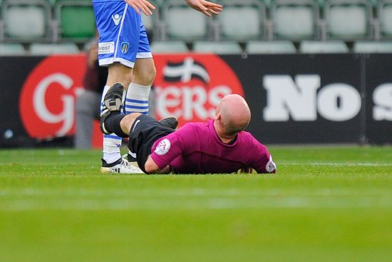 Collision Between Referee Kevin Johnson Jimmy Editorial Stock Photo ...