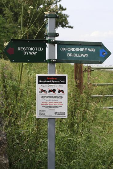 Restricted Byway Sign Bridleway Near Tackley Editorial Stock Photo ...