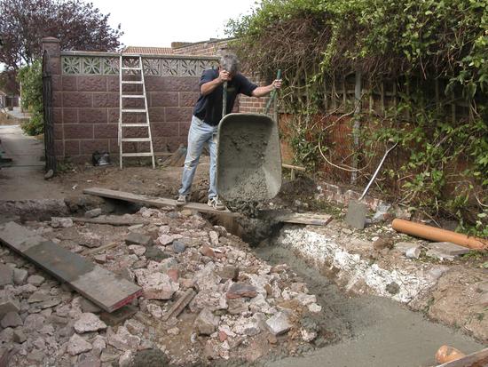 Model Released Cementing Dug Out Foundations Editorial Stock Photo ...
