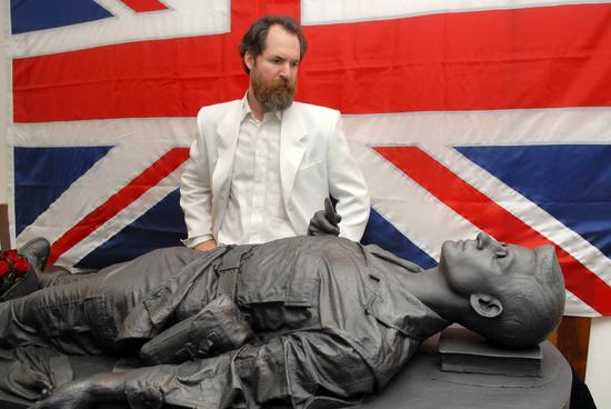 Artist Daniel Edwards Unveiling His Sclupture Editorial Stock Photo ...