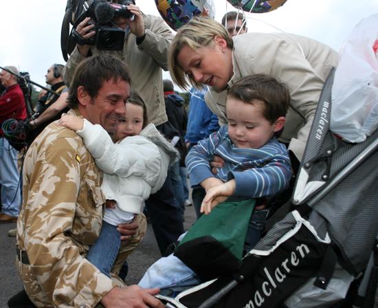 Sergeant Andrew Tinkler Met By Wife Editorial Stock Photo - Stock Image ...
