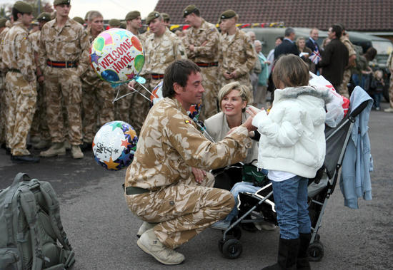 Sergeant Andrew Tinkler Met By Wife Editorial Stock Photo - Stock Image ...